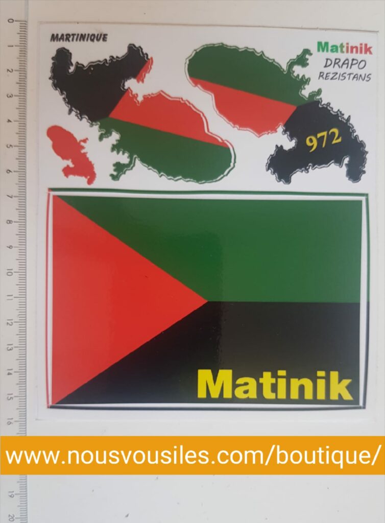 LOT STICKER BAM - DRAPEAU INDÉPENDANTISTE MARTINIQUE / MATINIK - Nous Vous Iles